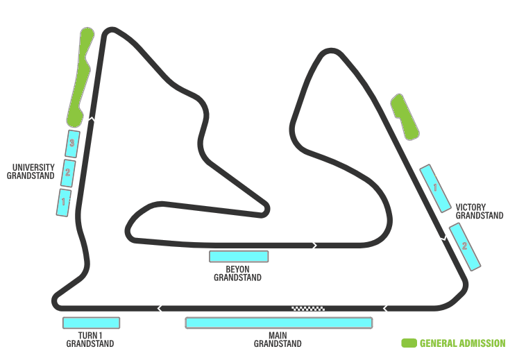 Bahrain Circuit Map | MOTOSPORTS TRAVEL